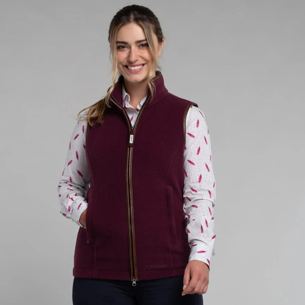 Schoffel Lyndon II Fleece Gilet in Mulberry from Emmett & Stone Country Sports Ltd