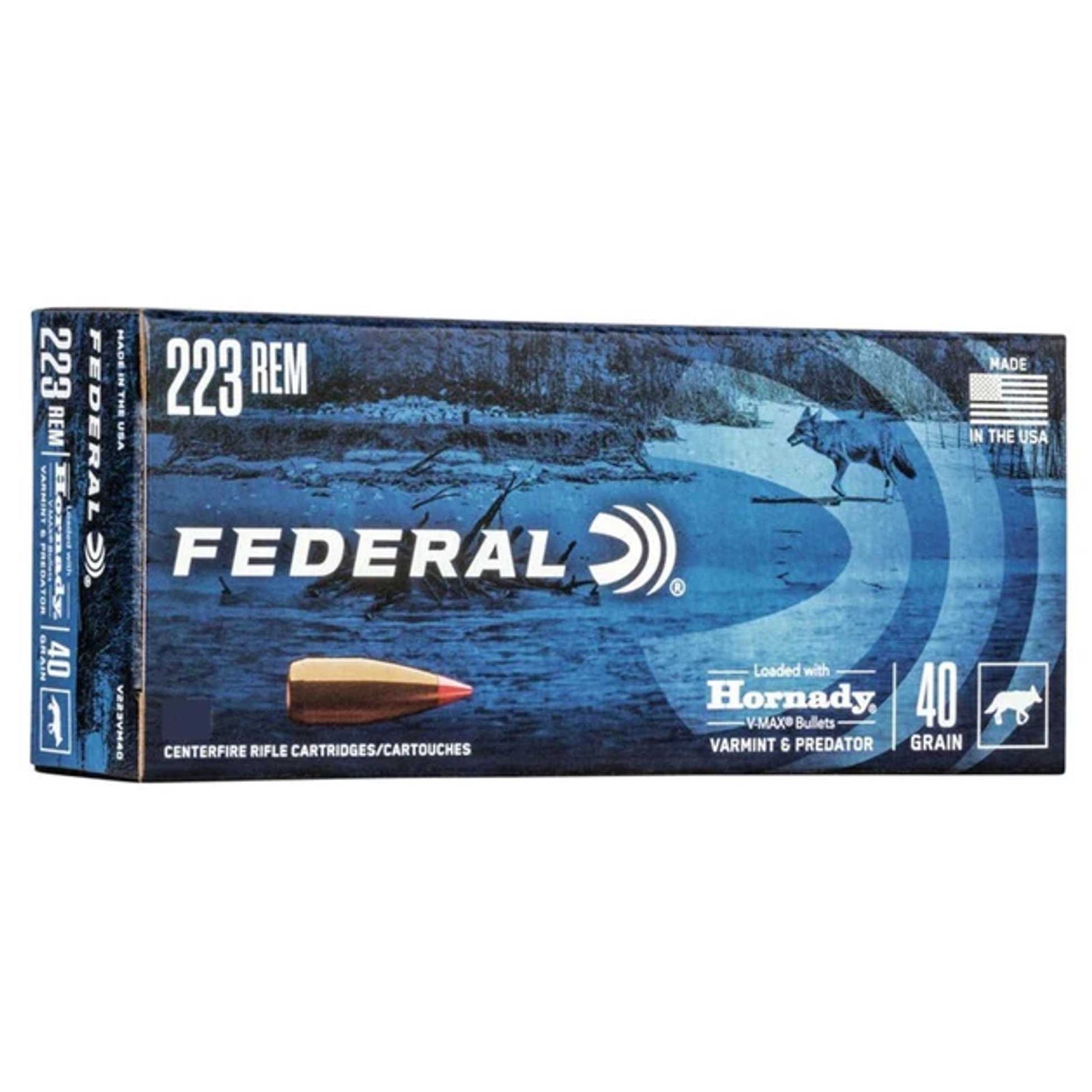 Ammo Federal .223 Varmint & Predator 53gr V-MAX - – Emmett & Stone ...